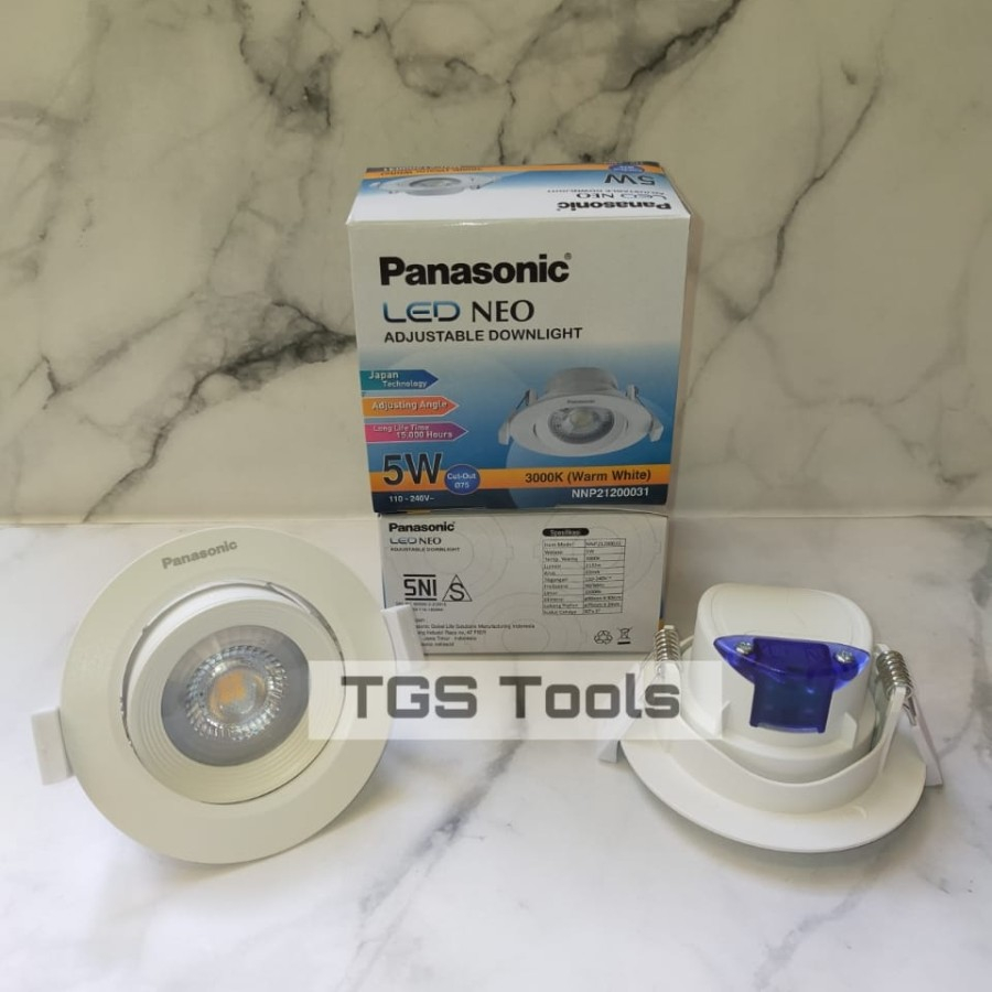 Jual LED spot panasonic 5w / Downlight Spotlight LED/COB PANASONIC ...