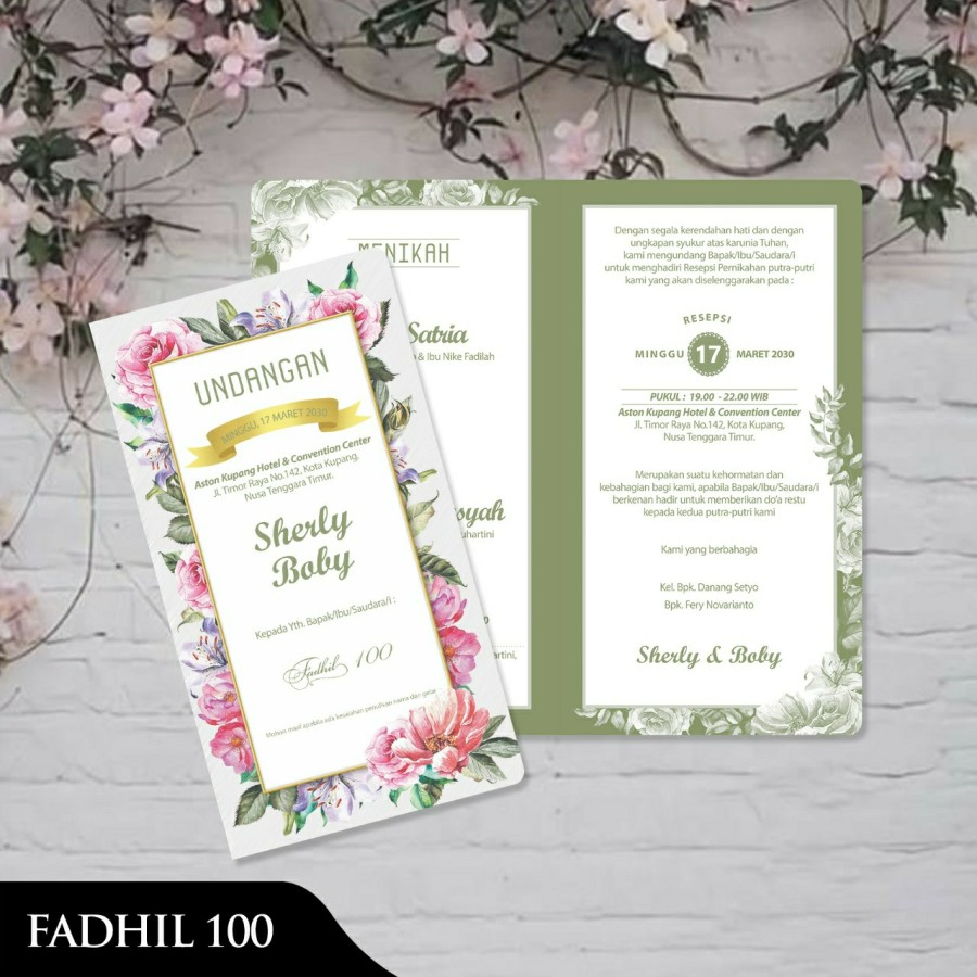 Jual Blangko Undangan Pernikahan Fadhil 100 | Shopee Indonesia