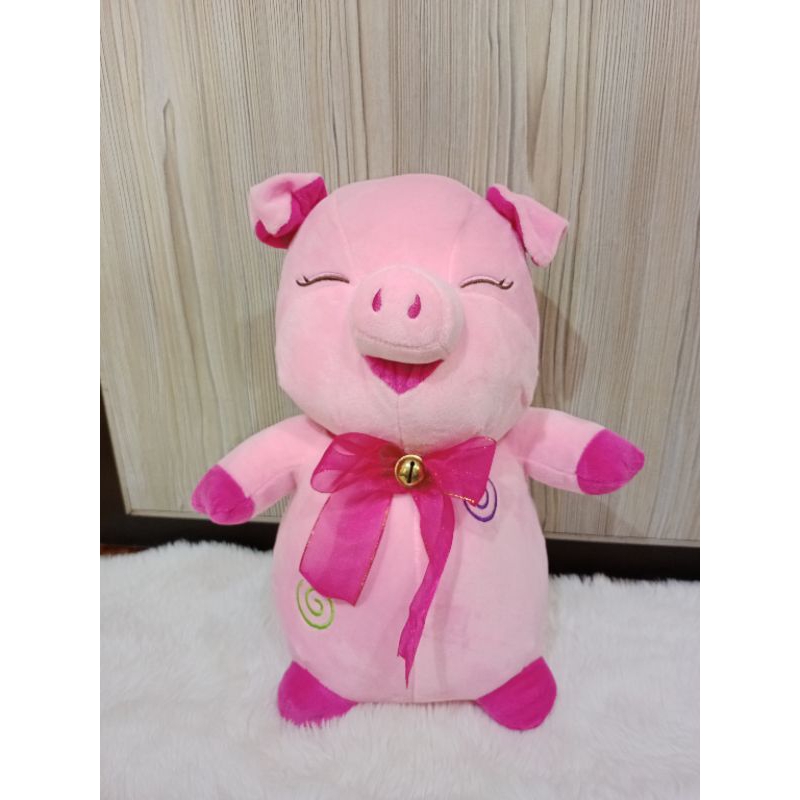 Jual Boneka PIG BABI Lucu plush doll / SIT PIG SK L / kado mewah ...
