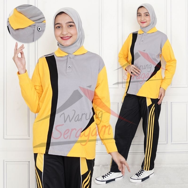 Jual Baju Olahraga Wanita Pria 1 Set Kaos Trening Seragam Senam ...