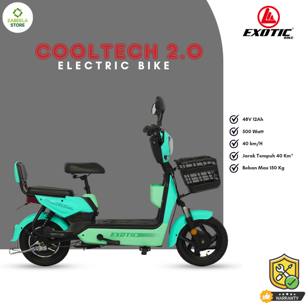 Jual Sepeda Listrik Exotic Cooltech 2.0 500 watt 48 volt 12 AH Murah ...