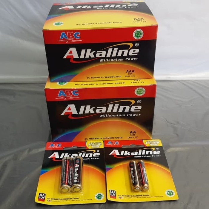 Jual Baterry Baterai Batere ABC Alkaline A3 AAA isi 2 1 box isi 24 Card ...