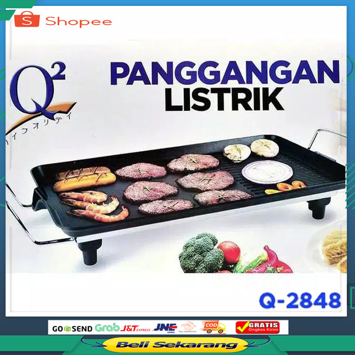 Jual Pemanggang Listrik 2848 Q2 /Alat Panggang BBQ Elektrik Teflon Anti ...