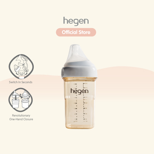 Jual Hegen PCTO™ 240ml/8oz Feeding Bottle PPSU with Medium Flow Teat (3-6 months) | Shopee Indonesia