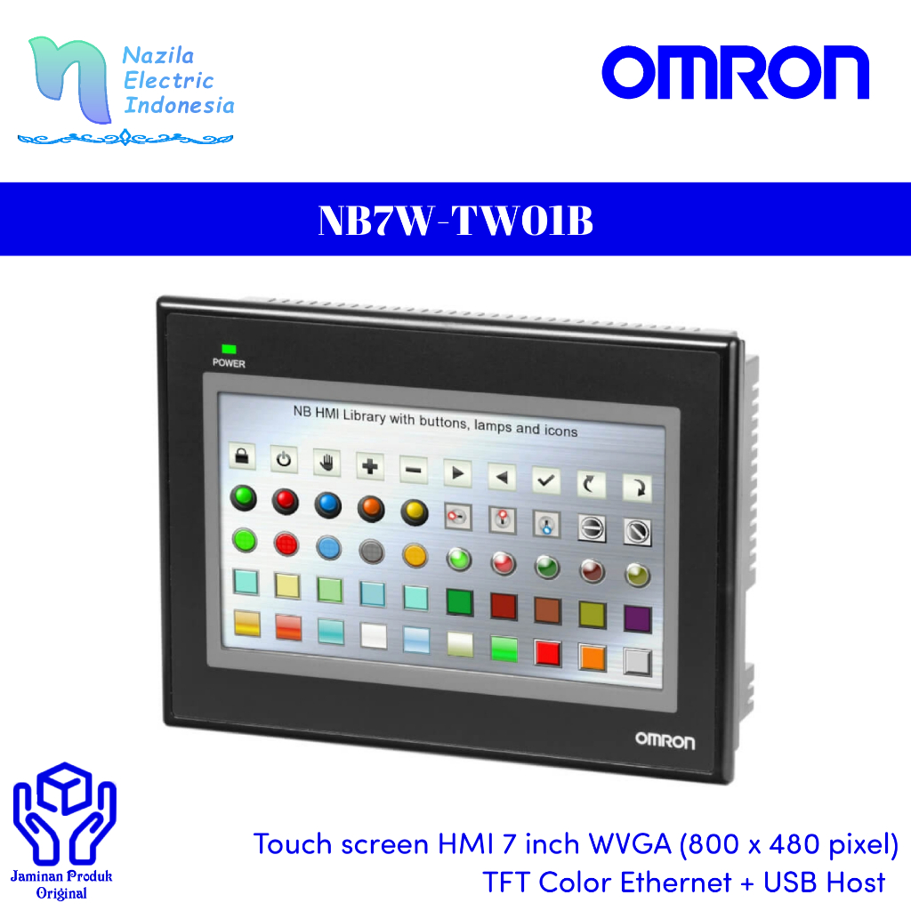 Jual Omron HMI Touch Screen NB7W-TW01B Monitor 7 Inch NB7WTW01B Original | Shopee Indonesia