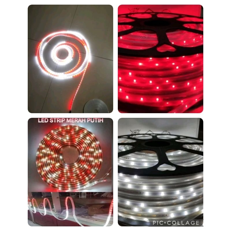 Jual LED STRIP MERAH PUTIH KEDIP VARIASI 8MODE NYALA HARGA 1METER | Shopee Indonesia