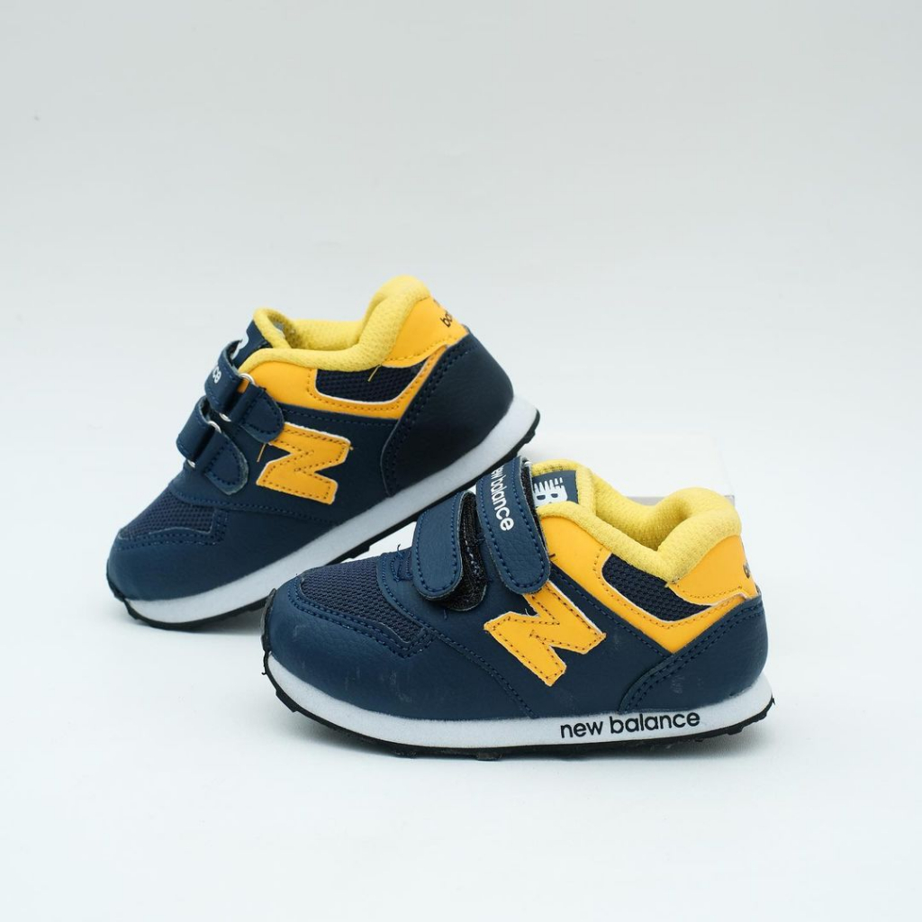 Jual Sepatu Sport Anak NB Running Velcro Navy Orange Perekat Anak Laki ...