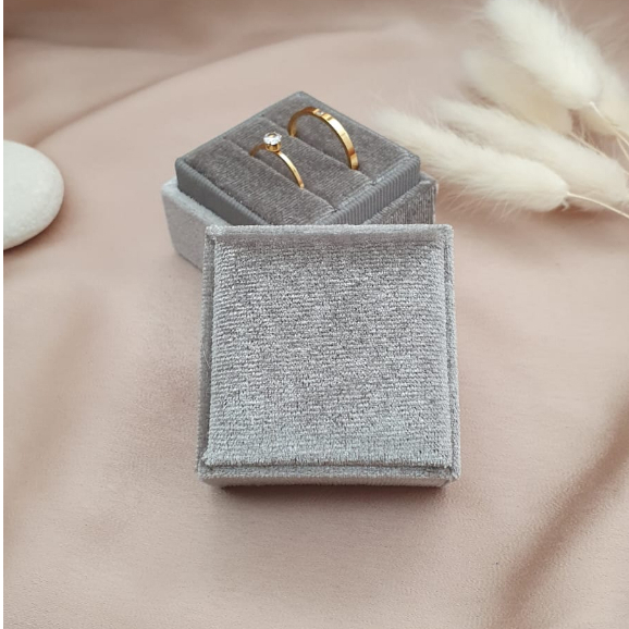 Jual Kotak Cincin Ringbox / Couple Ring Box Premium Velvet Luxury ...