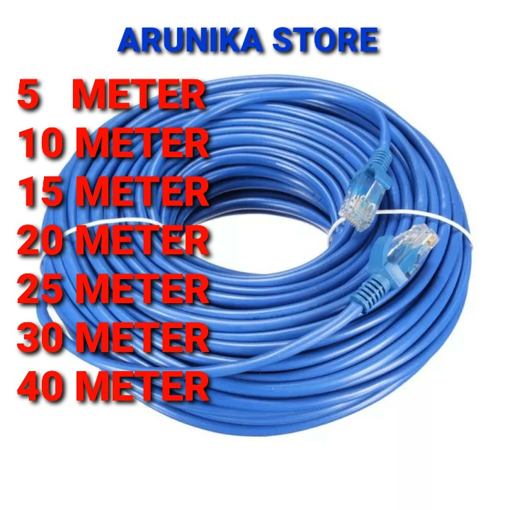 Jual Kabel LAN 5/10/15/20/25/30/40 Meter Mtr Cat5E UTP Cable Network ...