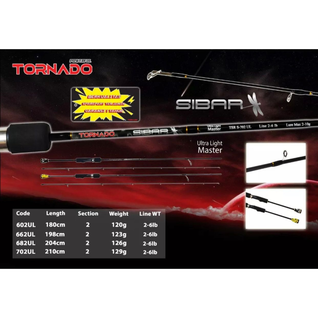 Jual Joran Tornadi SIBAR 204 UL | Shopee Indonesia