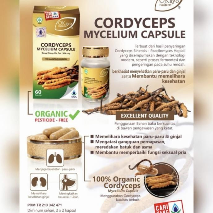 Jual CORDYCEPS MYCELIUM CAPSULE 60's (SSA) | Shopee Indonesia