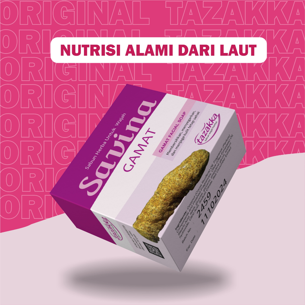 Jual Savina Sabun Herbal Gamat Kolagen Melembabkan Kulit Dari Tazakka ...