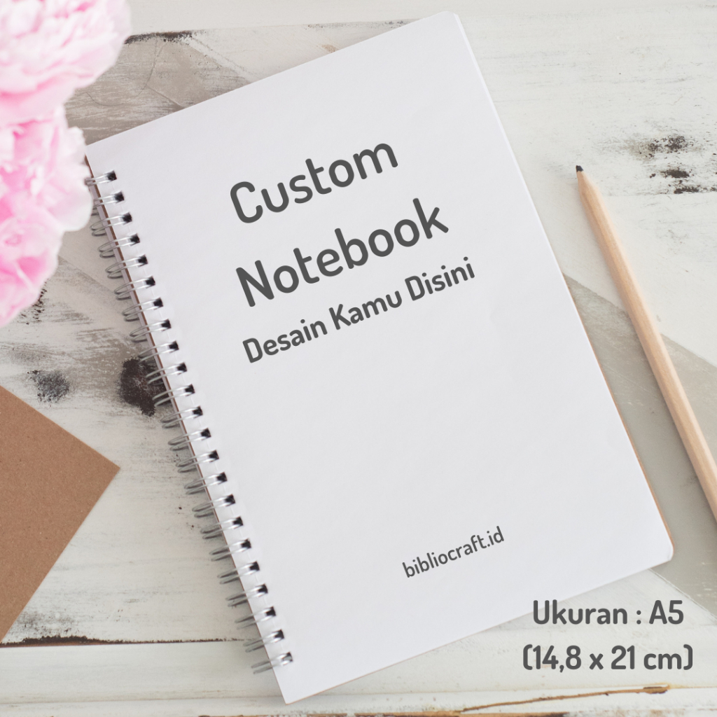 Jual Notes Custom A5 / Notebook A5 / Notes Spiral A5 - Plain Polos ...