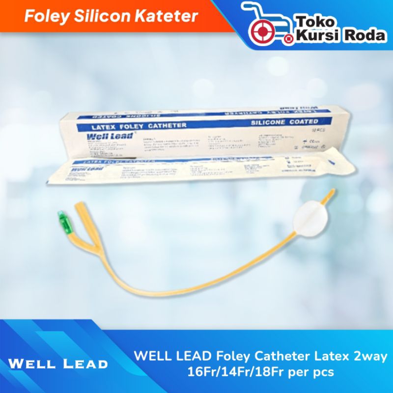 Jual WELL LEAD Foley Catheter Latex 2way ukuran : 16Fr/14Fr/18Fr pcs ...