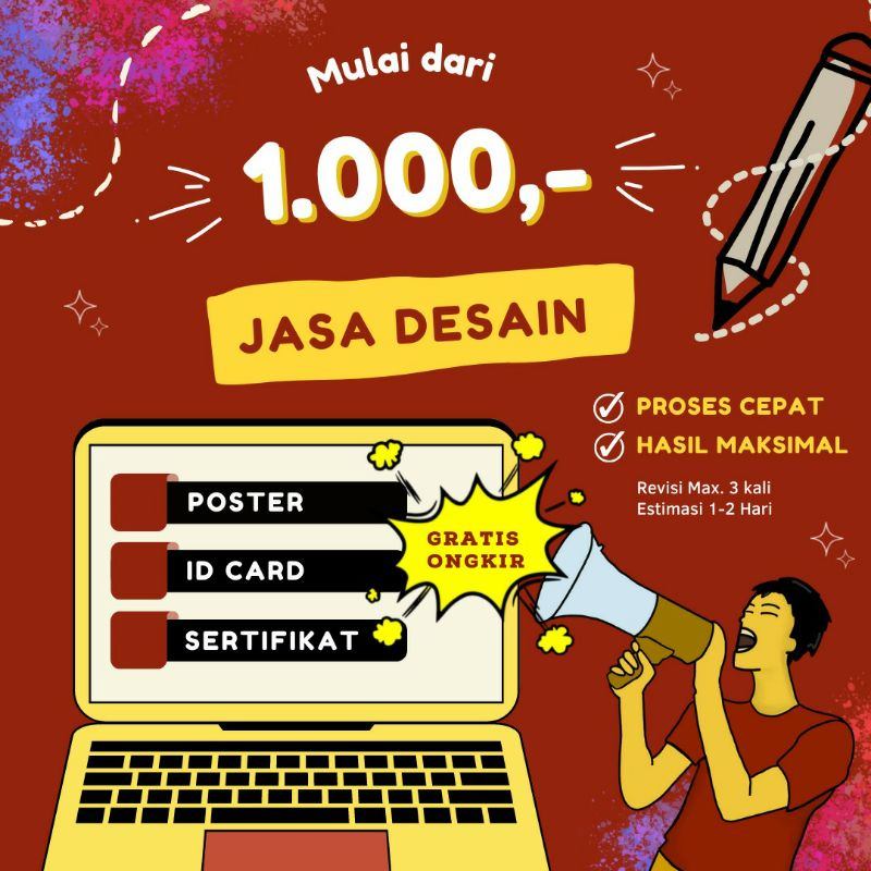 Jual JASA DESAIN GRAFIS POSTER, KARTU NAMA, SERTIFIKAT TERMURAH ...