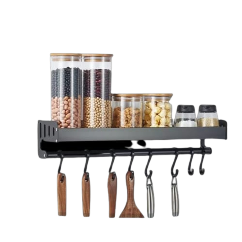 Jual Rack Bumbu Gantung Aluminium Anti Karat 50cm/Rak Dapur Dinding ...