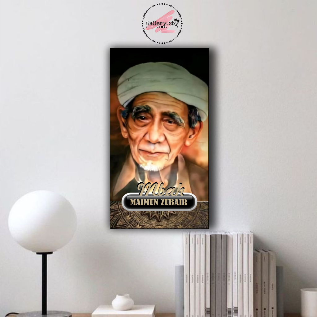 Jual Foto Poster Kayu MBAH MAIMUN ZUBAIR Ulama Wall Décor Bingkai Kayu ...