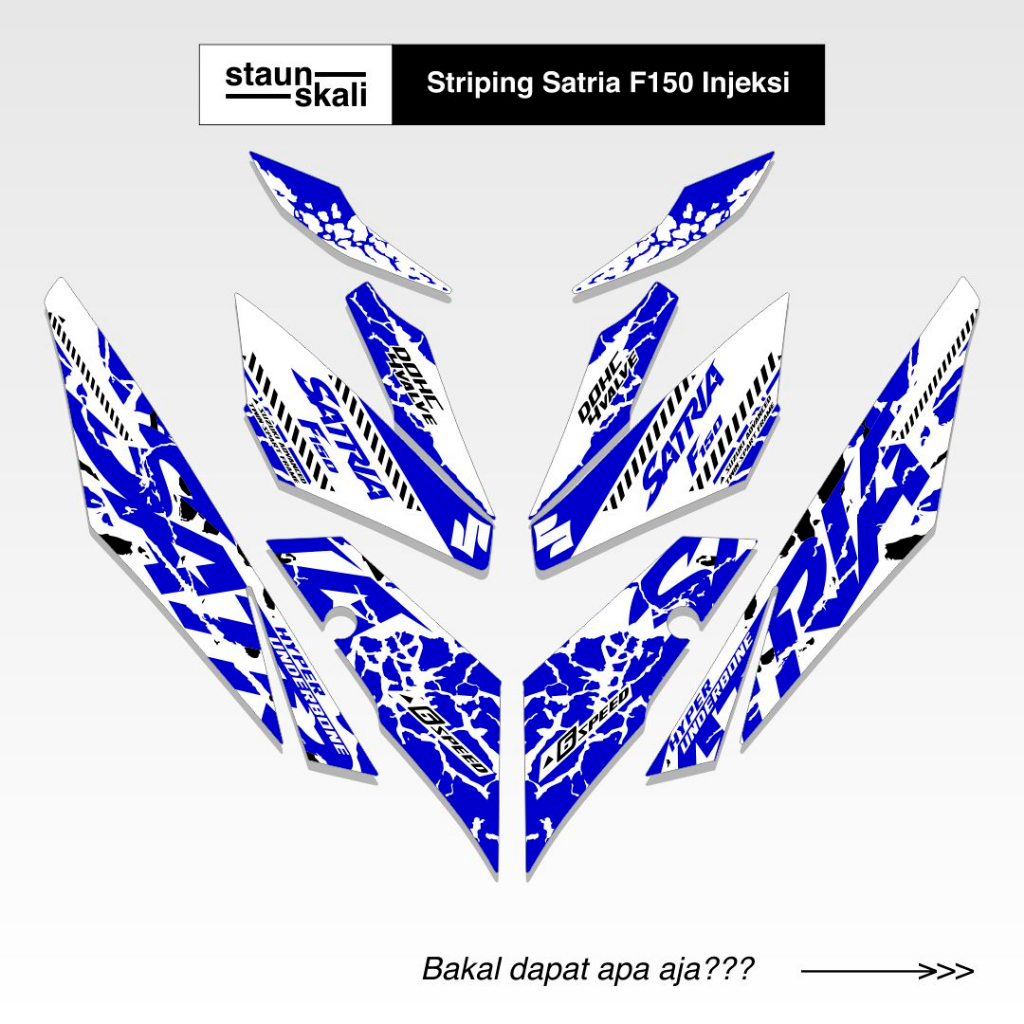 Jual Striping Satria Injeksi 150 Variasi (6) Custom 2016 2017 2018 2019 ...