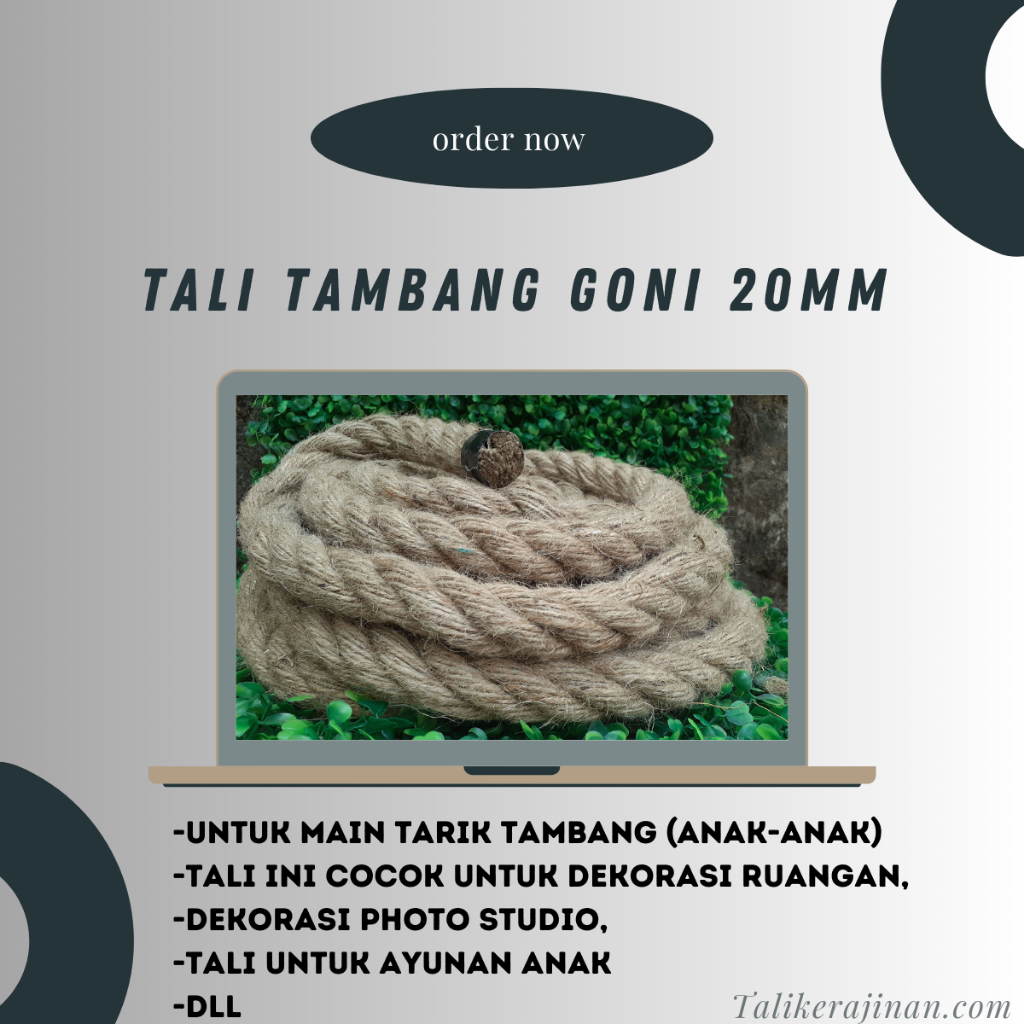 Jual Tali tambang 20mm panjang metera/tali ikat hewan qurban/tali ...