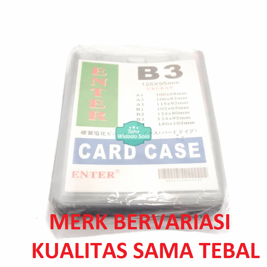 Jual Plastik ID Card Case B3 Name Card Name Tag Portrait - 1 Pack Isi ...