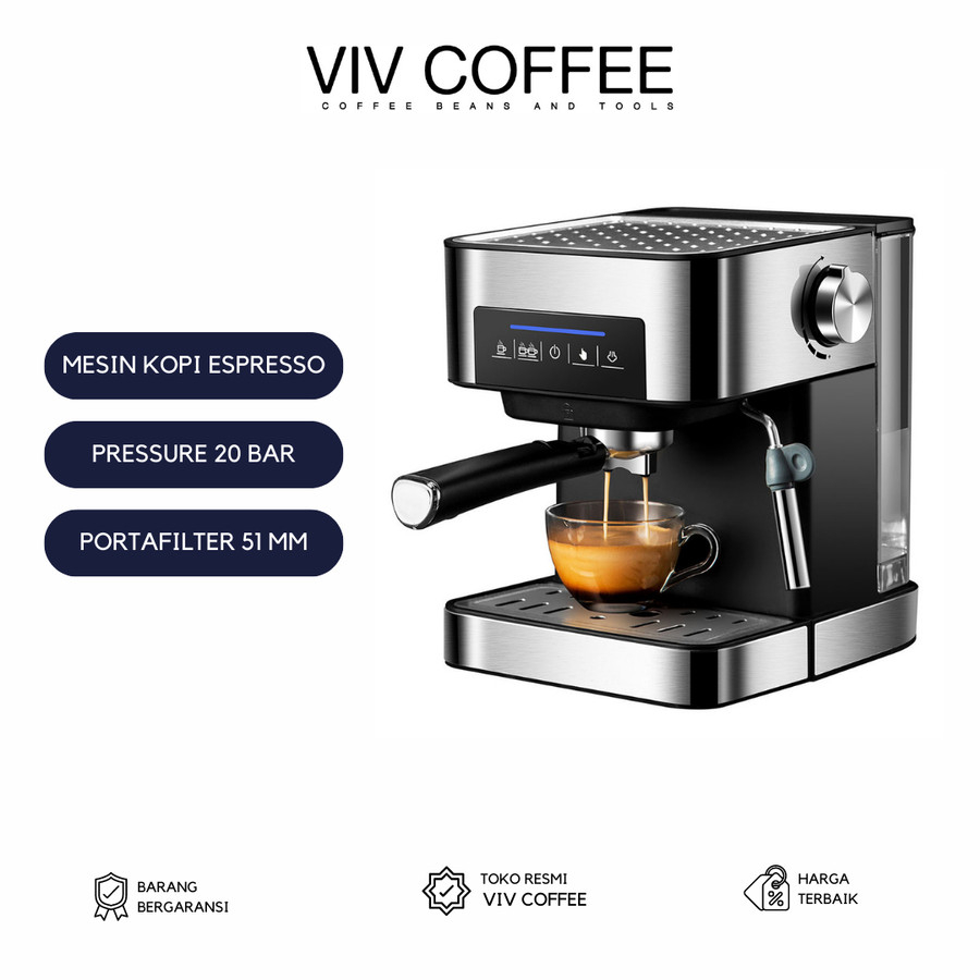 Jual Mesin Kopi Espresso Coffee Machine 1.6 Liter 20 Bar | Shopee Indonesia