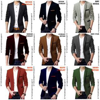 Jual 23 WARNA WARNI Jas Pria Blazer Cowok Jumbo Big Size Laki Laki ...
