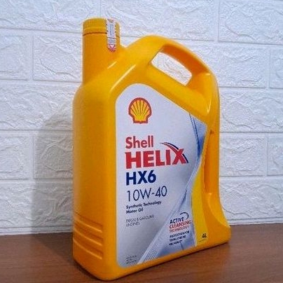 Jual Oli shell helix hx6 sae 10w-40 synthetic technology isi 4L ...