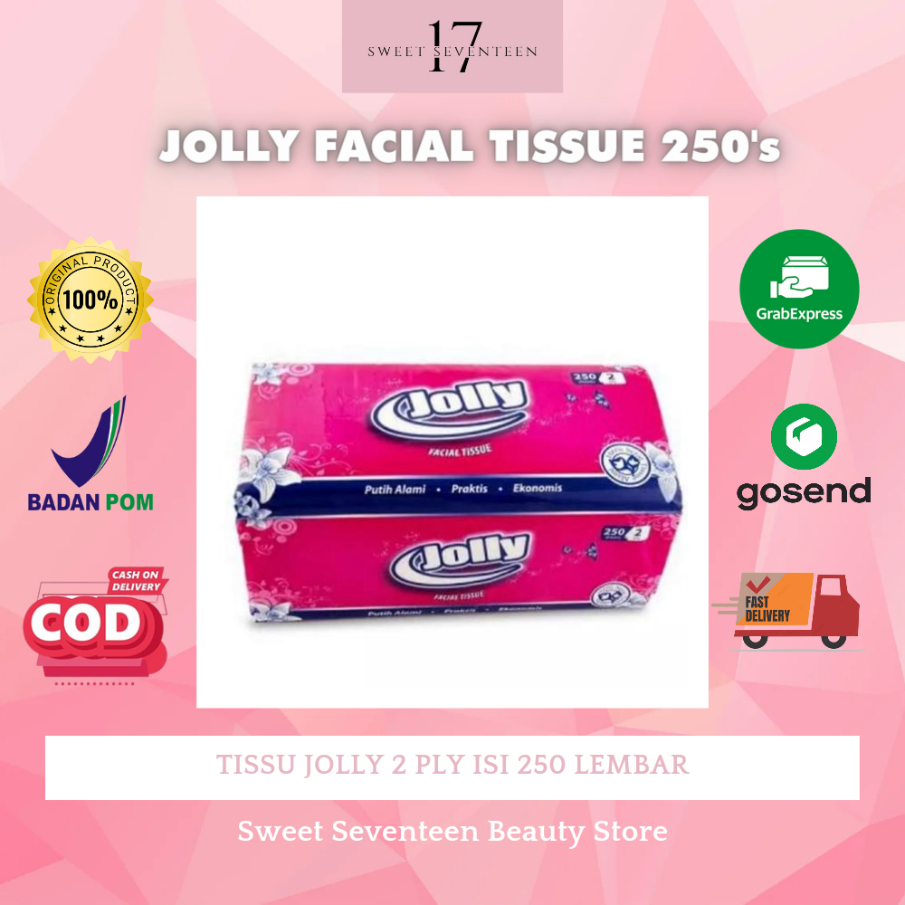 Jual JOLLY FACIAL TISSUE 2 PLY ISI 200 SHTEE & 250 SHEET / JOLLY Tissu ...