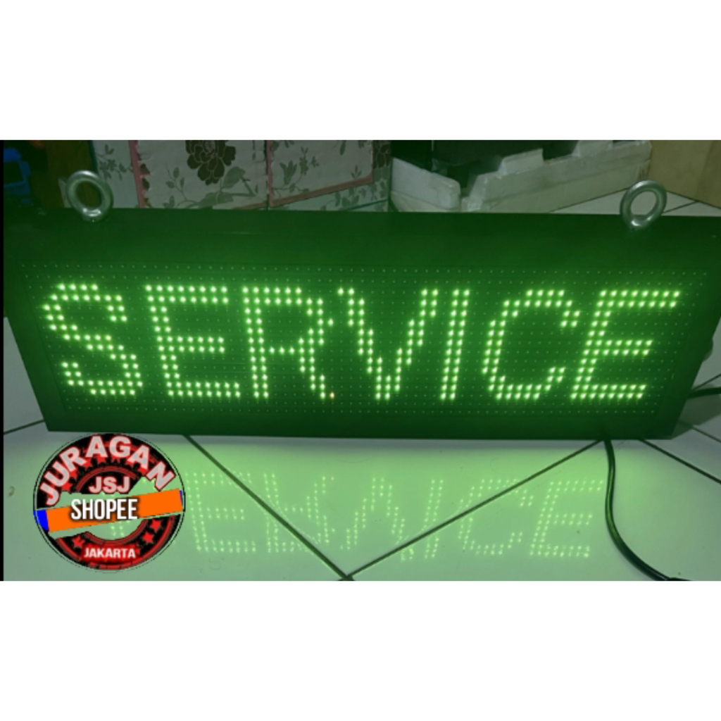 Jual Lampu Running text full colour full warna papan service tulisan ...