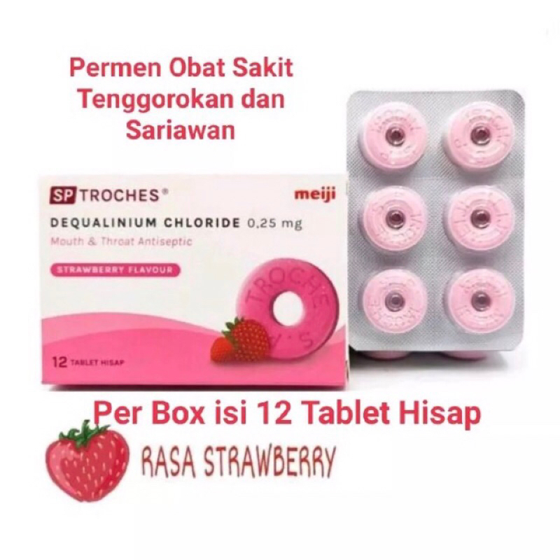 Jual SP Troches Meiji Tablet Hisap Antiseptik Mulut dan Tenggorokan ...