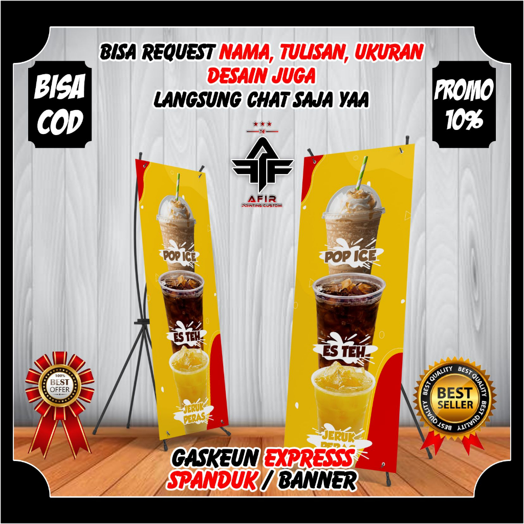 Jual Cetak Spanduk Banner Berdiri Jualan Minuman Pop Ice Berkualitas ...