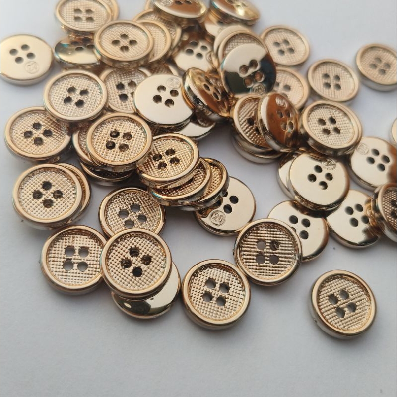 Jual Kancing baju kemeja wanita rose gold ukuran 1.3 cm 120 pcs ...