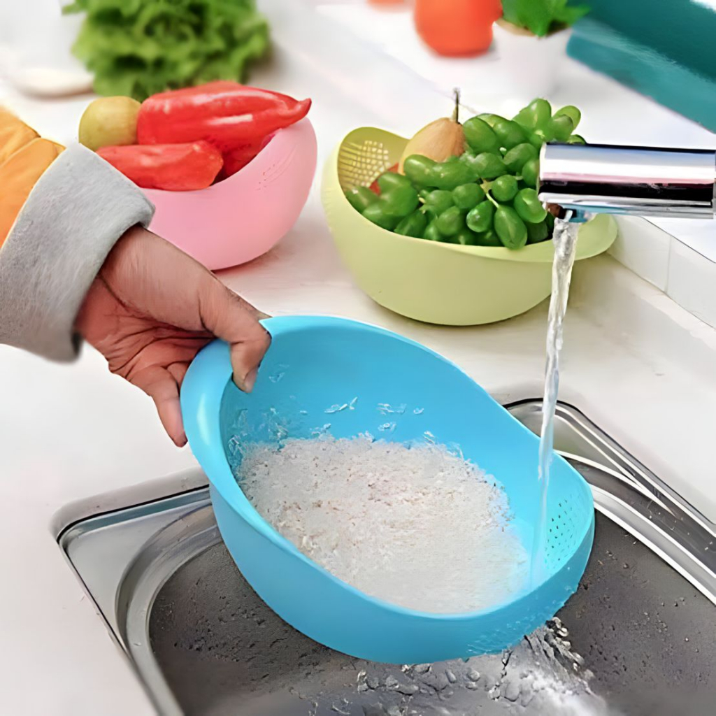 Jual Baskom Cuci Beras / Wadah Cuci Beras Sayur Buah / Alat Cuci Beras ...