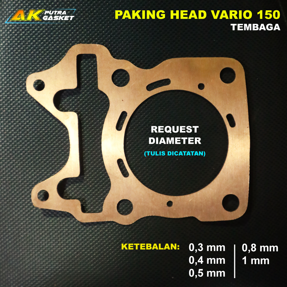 Jual Paking Tembaga Head VARIO 150 / Perpak Packing Gasket Tembaga Head ...