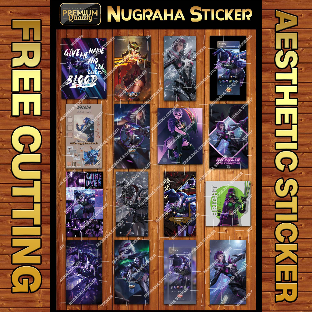 Jual (208 PCS) Sticker Natalia MLBB (Sticker Mobile Legends) | Shopee ...