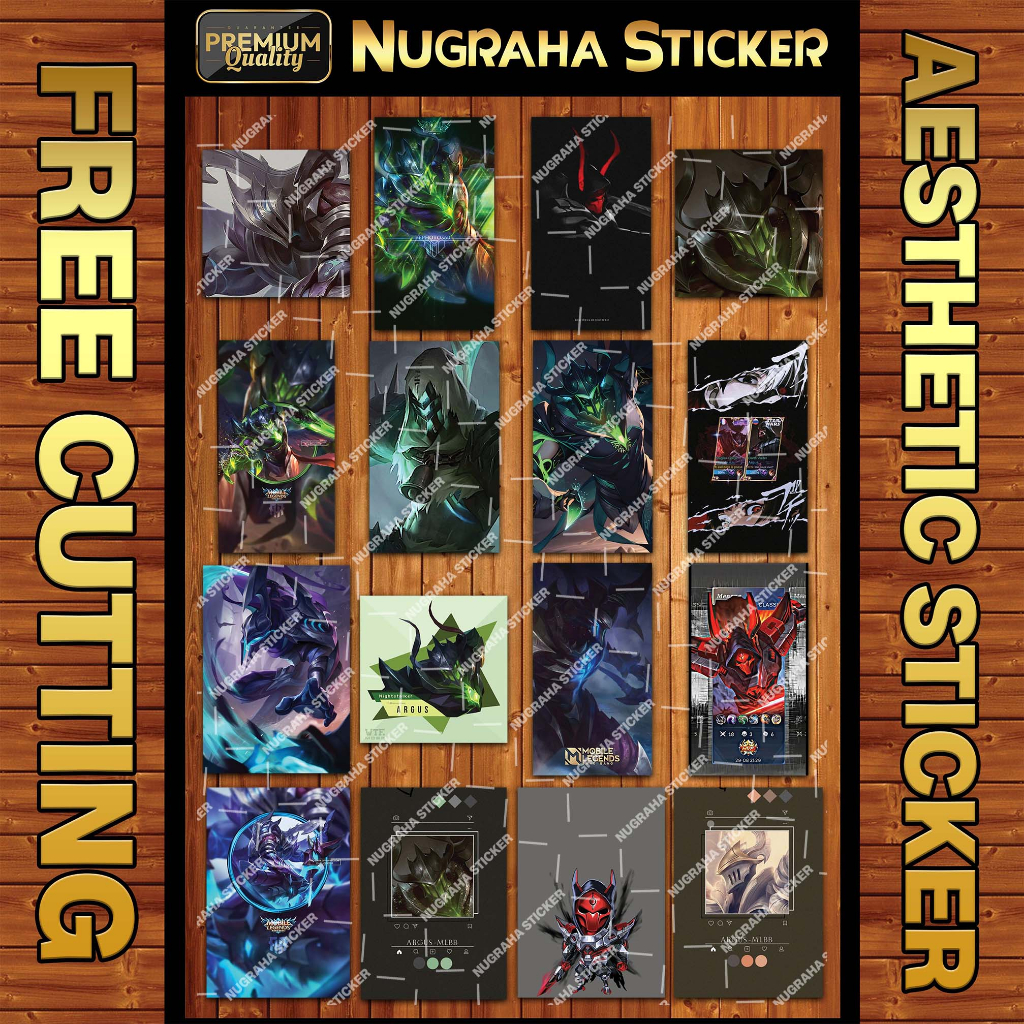 Jual (192 PCS) Sticker Argus MLBB (Sticker Mobile Legends) | Shopee ...