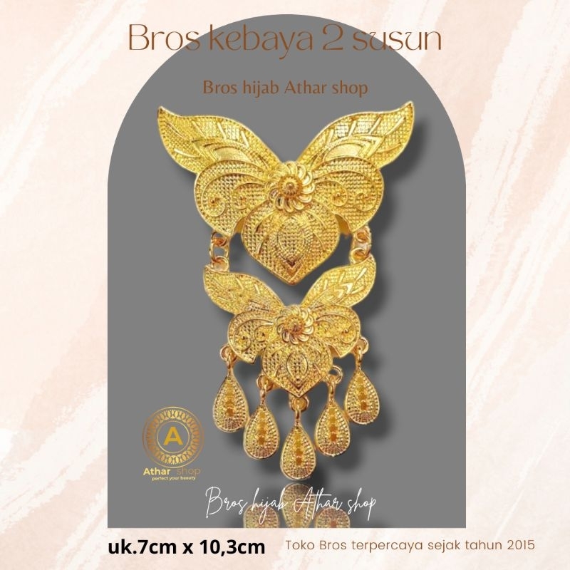 Jual Bros Kebaya Gold Emas Kutubaru 2 Dan 3 Susun Bross Pengantin ...