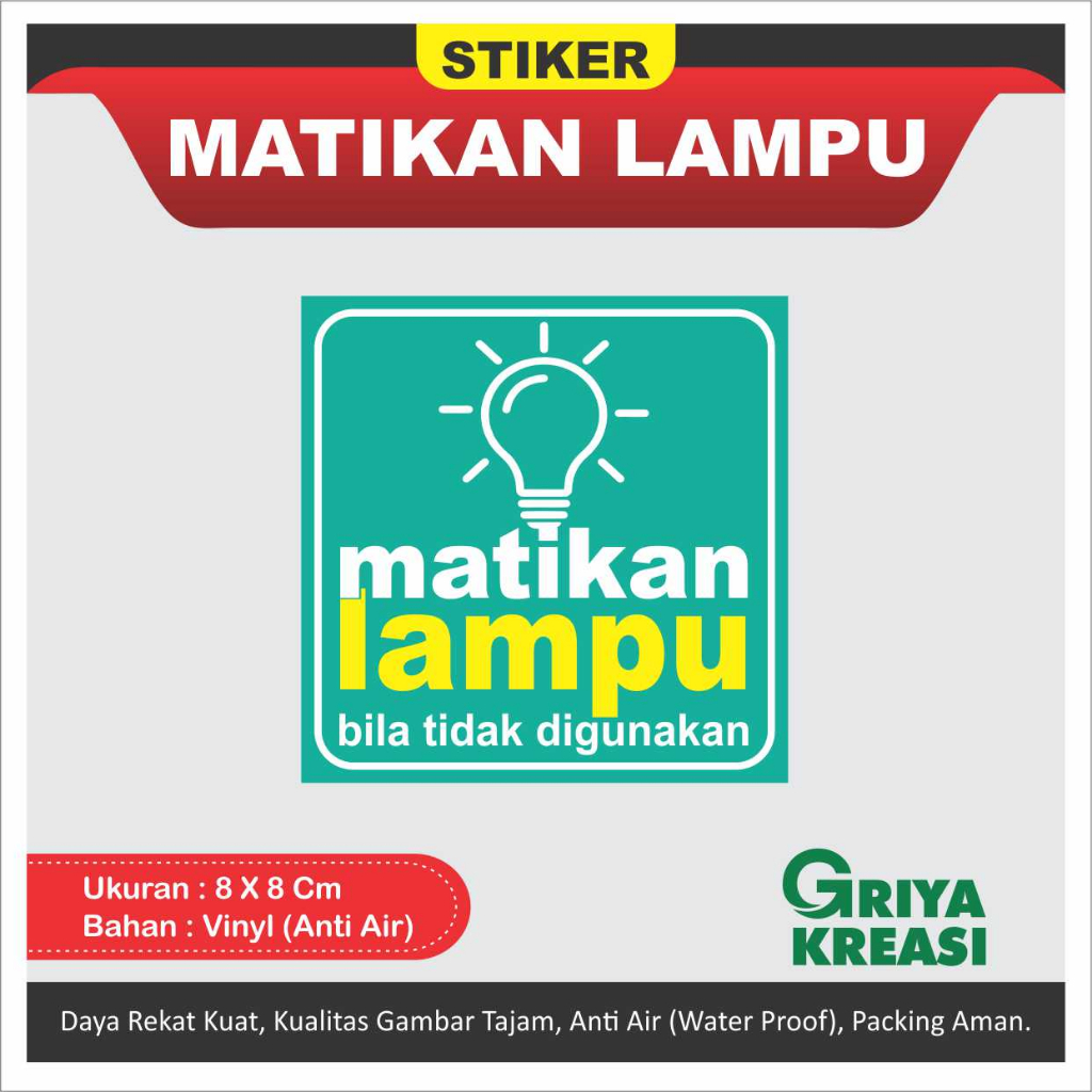 Jual STIKER MATIKAN LAMPU ANTI AIR | Shopee Indonesia