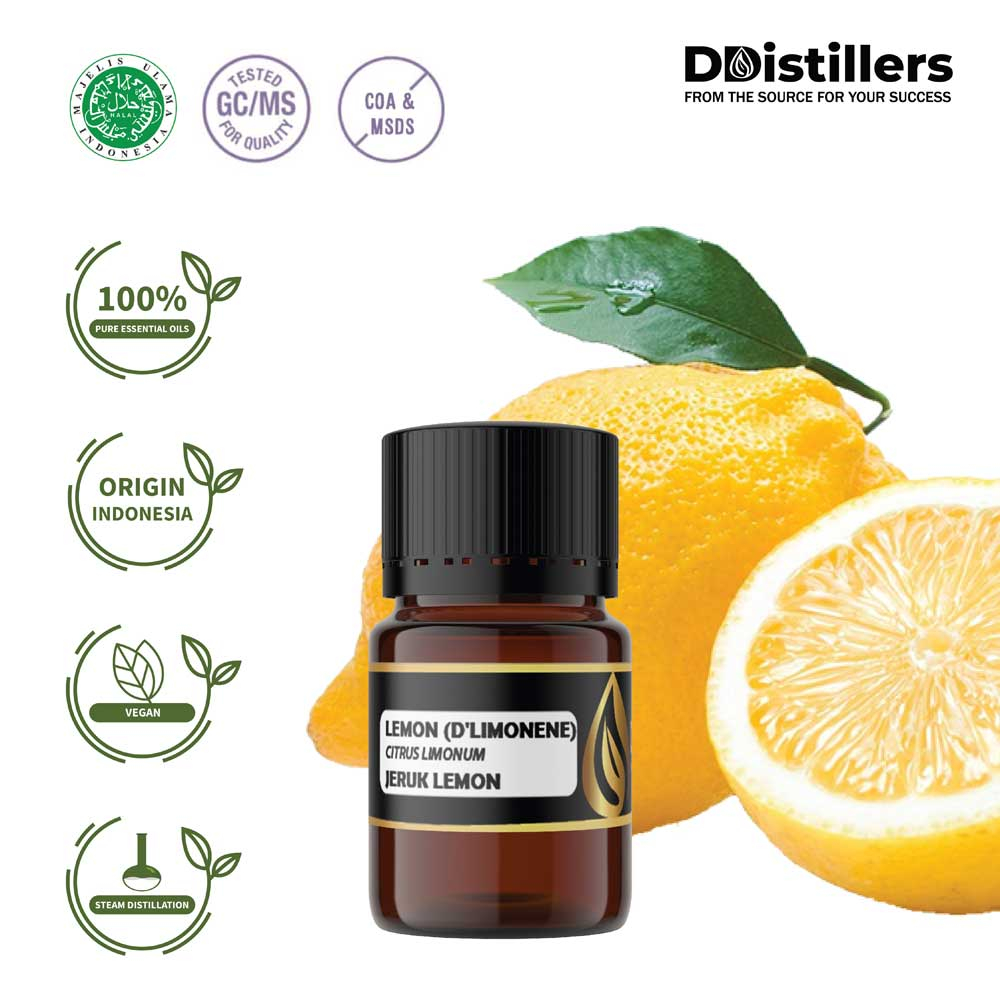 Jual Lemon (D'Limonene) / Jeruk Lemon Natural Isolate Oil MURNI 100%, 2 ...