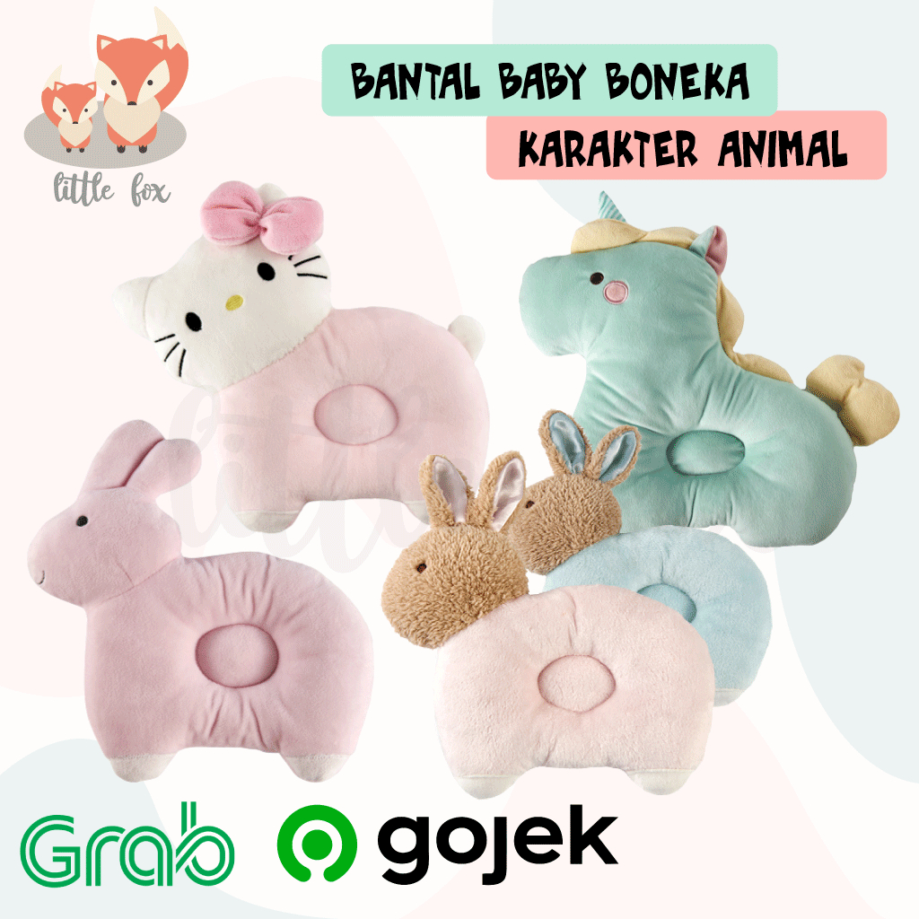 Jual BANTAL BAYI / BABY PILLOW BONEKA KARAKTER LUCU NEWBORN | Shopee ...
