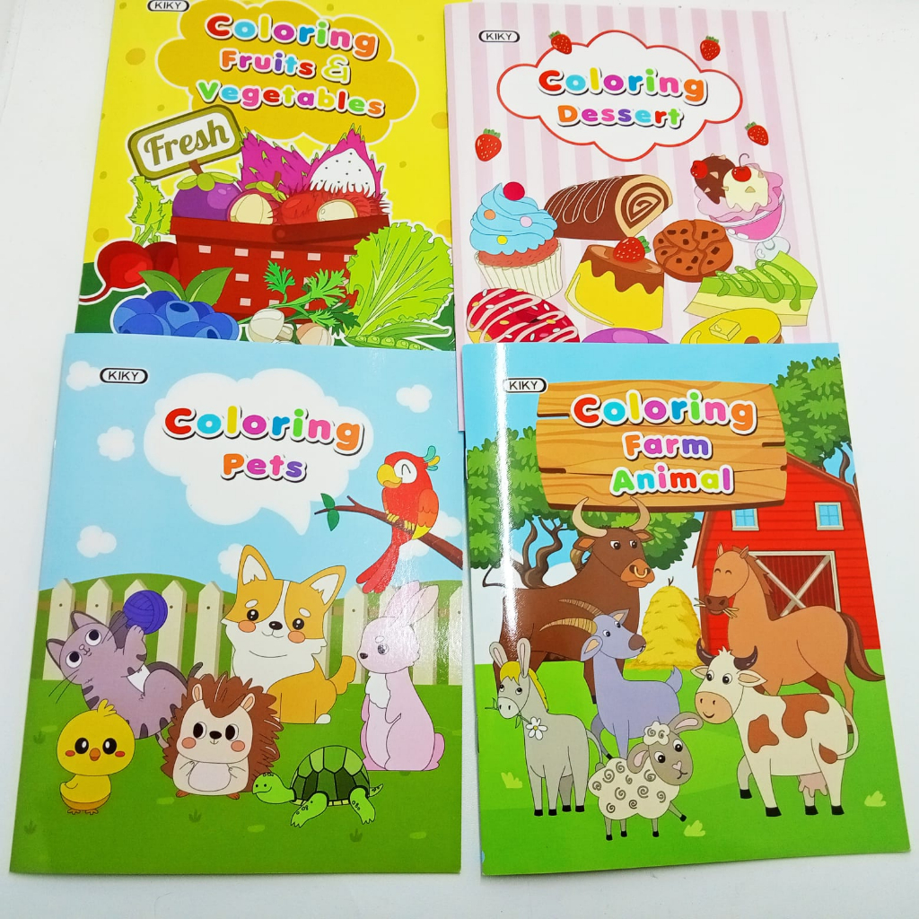 Jual Edukatoys Buku Mewarnai KIKY Coloring Books Mengggambar Buku Anak ...