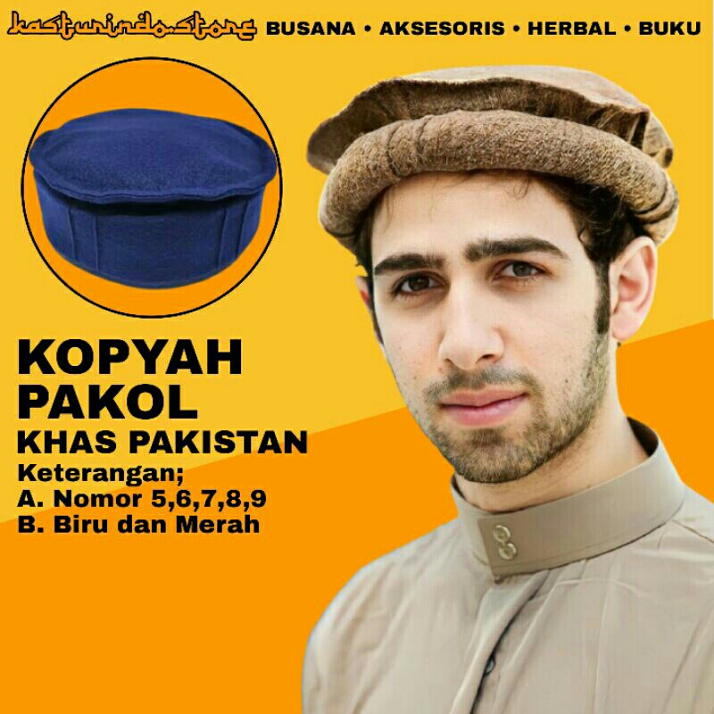 Jual Peci Hijrah Pakol Pakistan Arab Dewasa Merah Biru | Shopee Indonesia