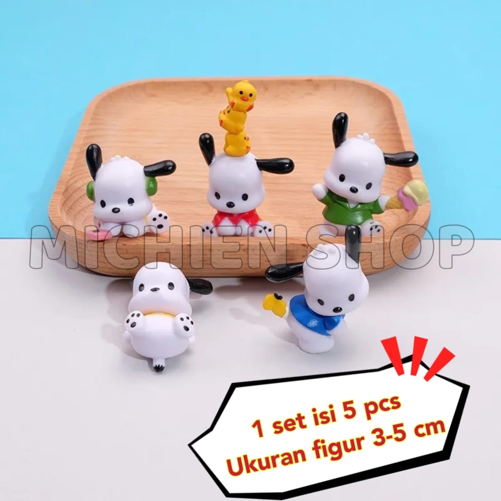 Jual Figure Sanrio Pochacco kawaii topper Cake Set Isi 5 pvc | Shopee ...