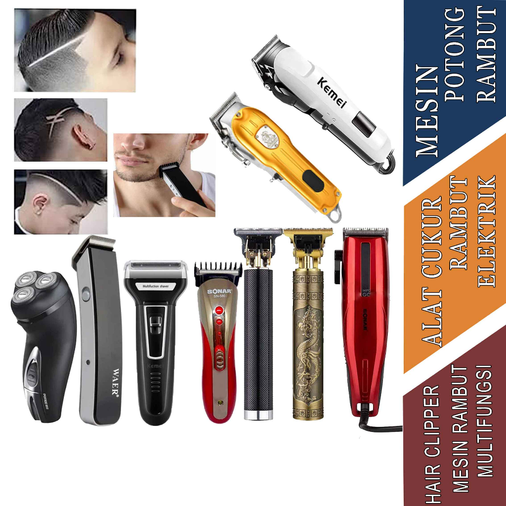 Jual Mesin Potong Rambut - Hair Clipper Serbaguna - Alat Cukur Electric | Shopee Indonesia