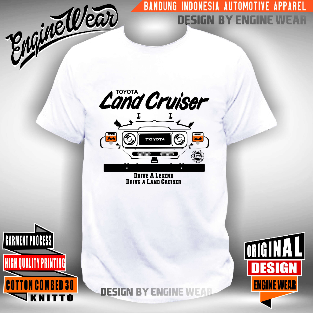 Jual kaos Land cruiser fj40 Baju Offroad toyota Hardtop Tshirt Mobil ...