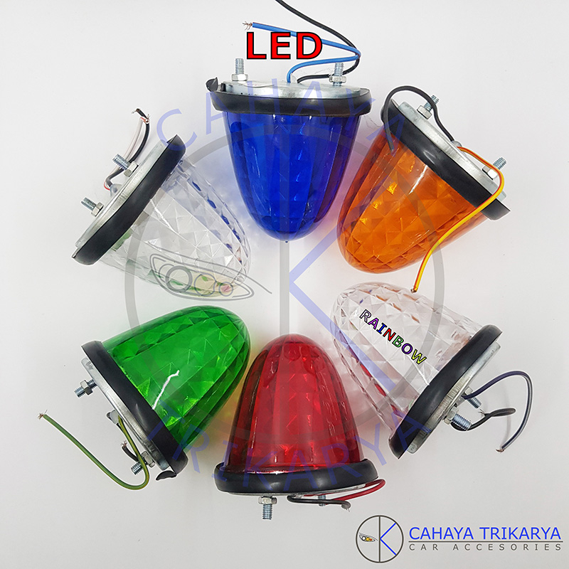 Jual Lampu Samping / Fender / Bak Truk Truck / Bis Bus Bulat Universal Variasi KM-3 Jambu Susu ...