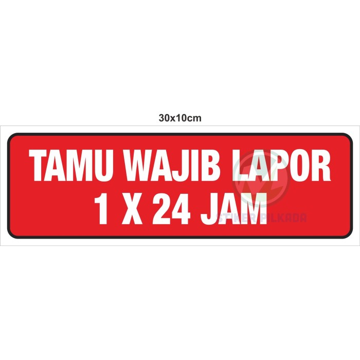 Jual STIKER VINYL TAMU WAJIB LAPOR | Shopee Indonesia