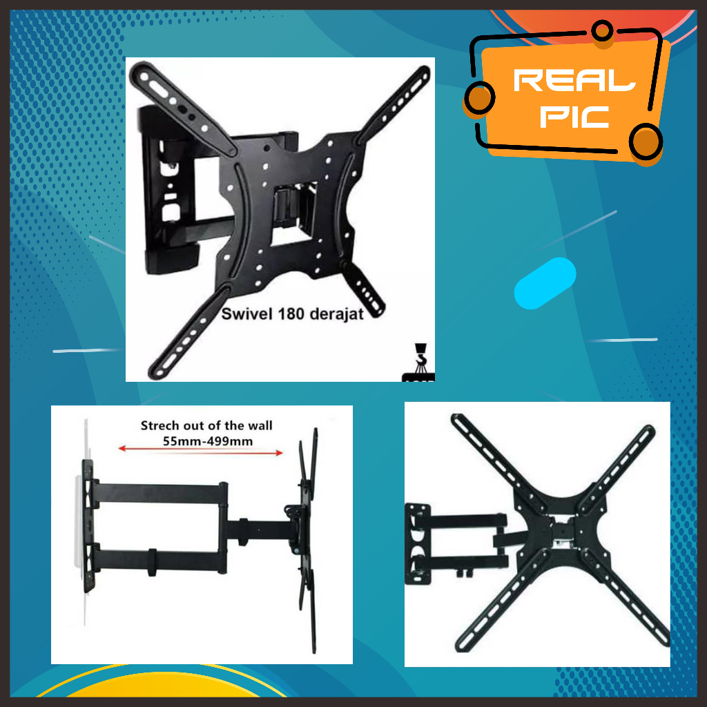 Jual Bracket TV LED LCD 32 40 43 55 50 42 49 Inch Dijamin Cocok 32 - 55 ...