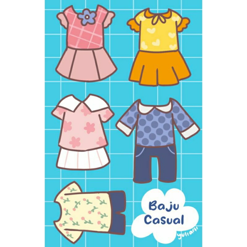 Jual (baju cute paper doll) bepe bepean/paper doll/bongkar pasang ...