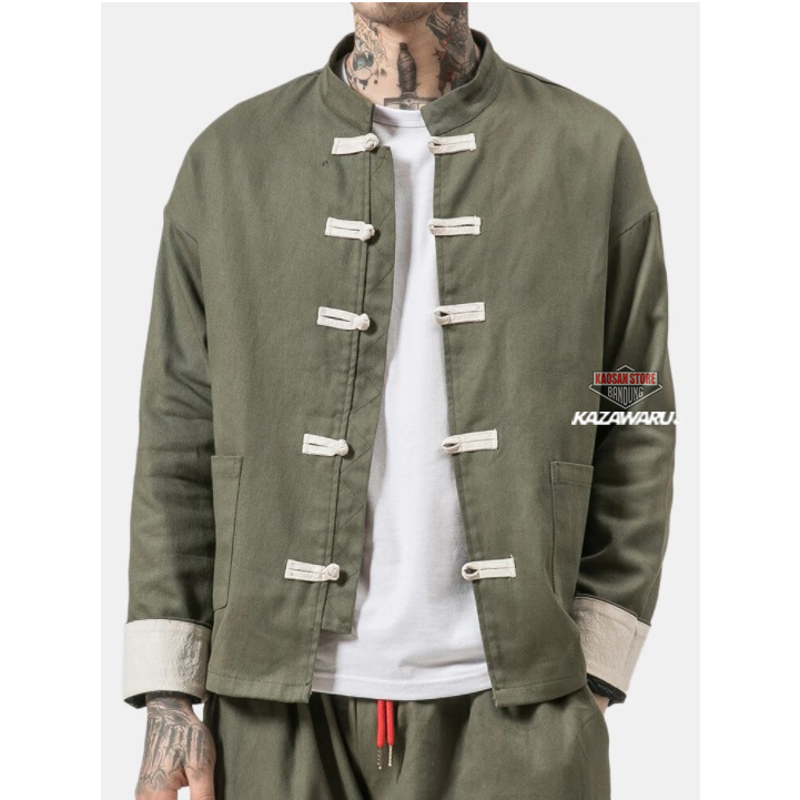 Jual Cheongsam Pria Baju Kemeja Ip Man Ipman Wing CHun Mandarin Japanes ...